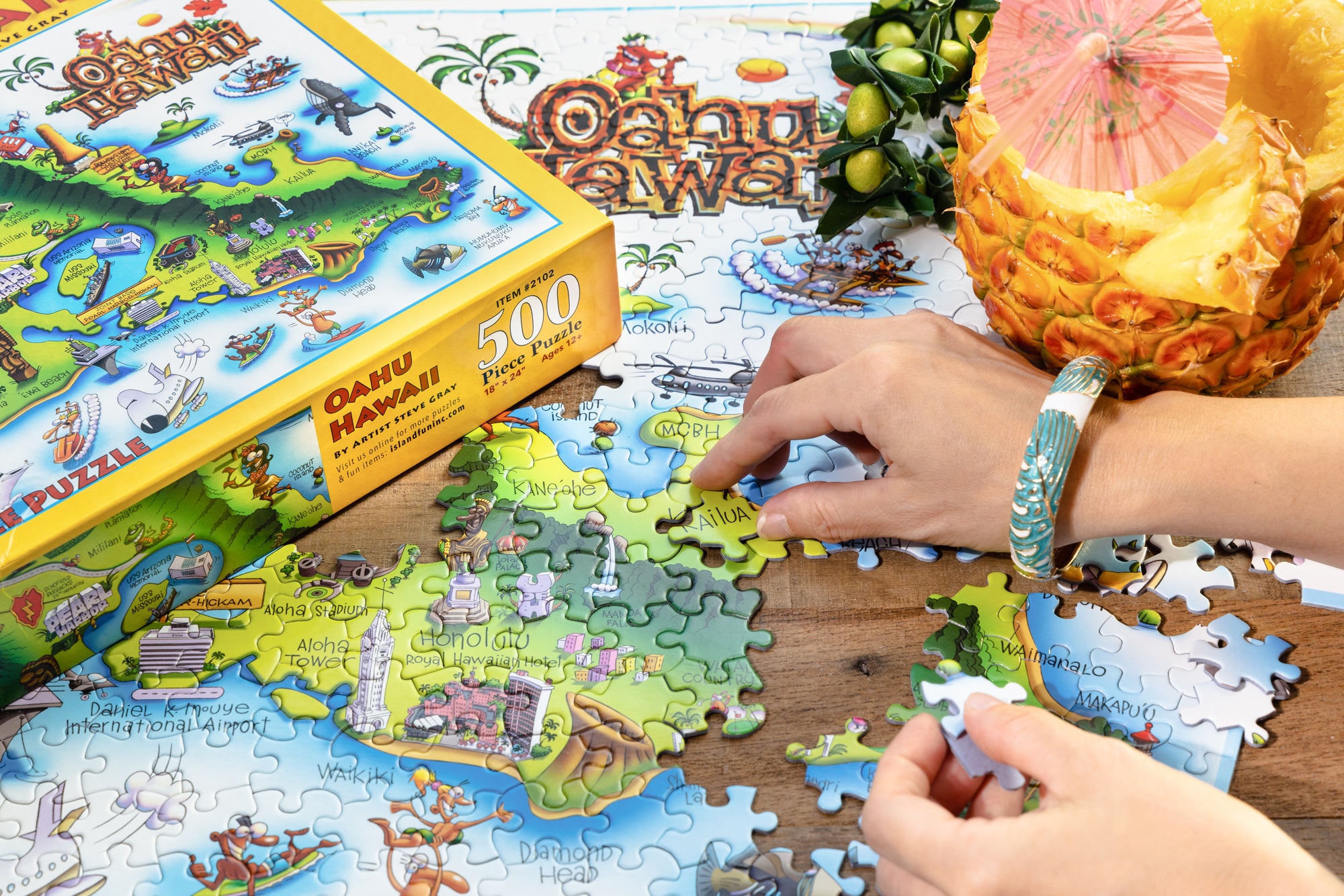 Oahu Hawaii 500 Piece Jigsaw Puzzle – Island Fun Inc.